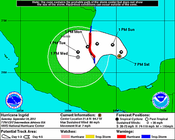 Hurricane Ingrid Gaining Strength | Alabama Weather Network
