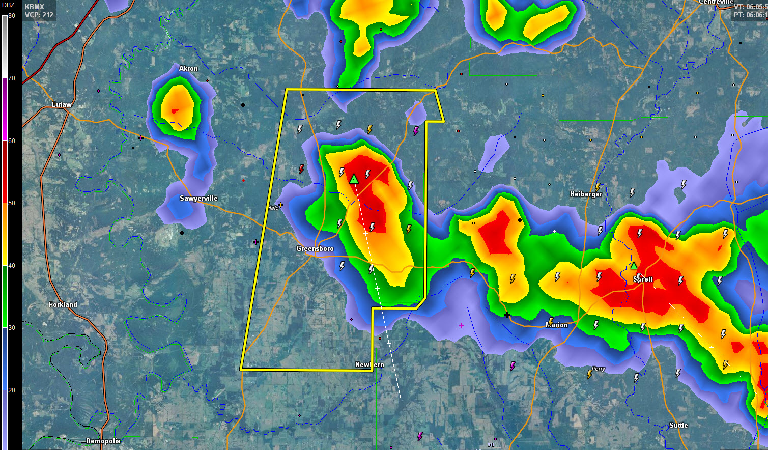 Severe Thunderstorm Warning: SE Hale County : The Alabama Weather Blog