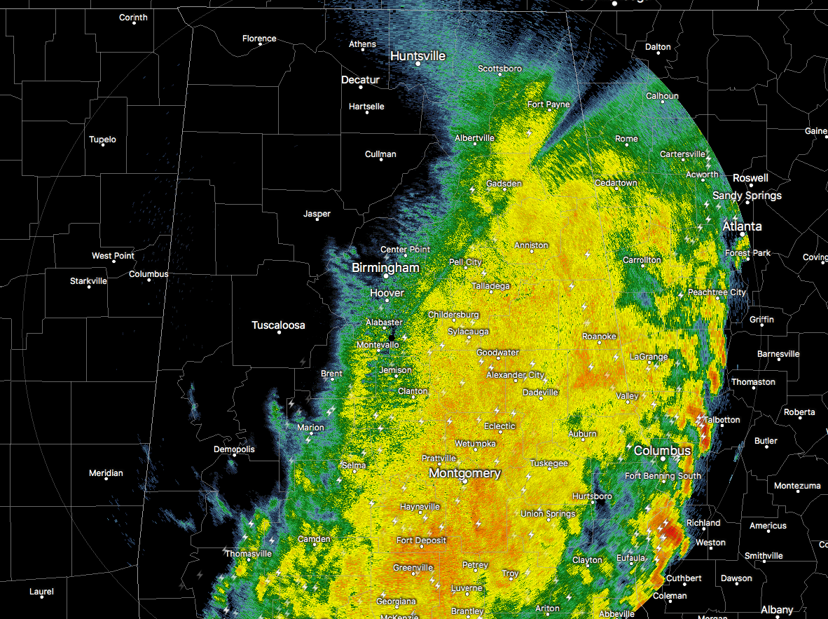 Severe Threat Has Now Passed For Central Alabama At Midday : The ...