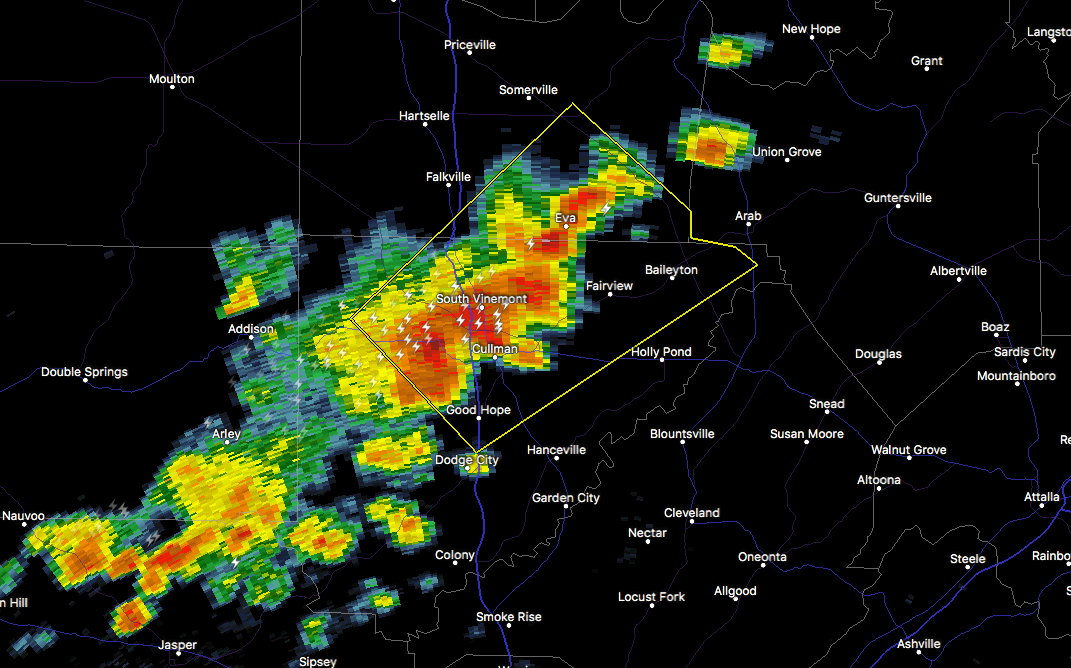 Severe Thunderstorm Warning Canceled For Parts Of Cullman And Morgan ...