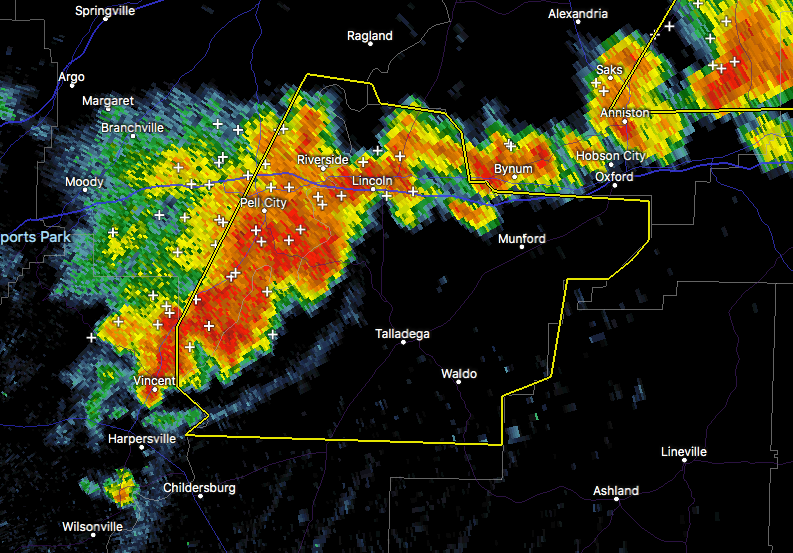 Severe Thunderstorm Warning Continues For Parts Of Talladega County ...