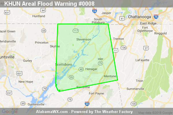 Areal flood warning definition - karttere