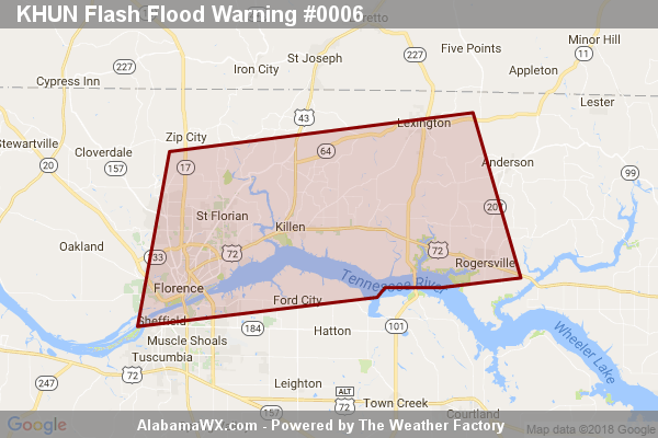 The Flash Flood Warning For Eastern Lauderdale And East Central Colbert ...