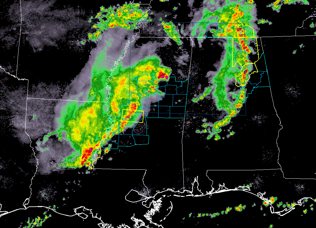 Line Of Storms Moving Through Eastern Parts Of North/Central Alabama ...