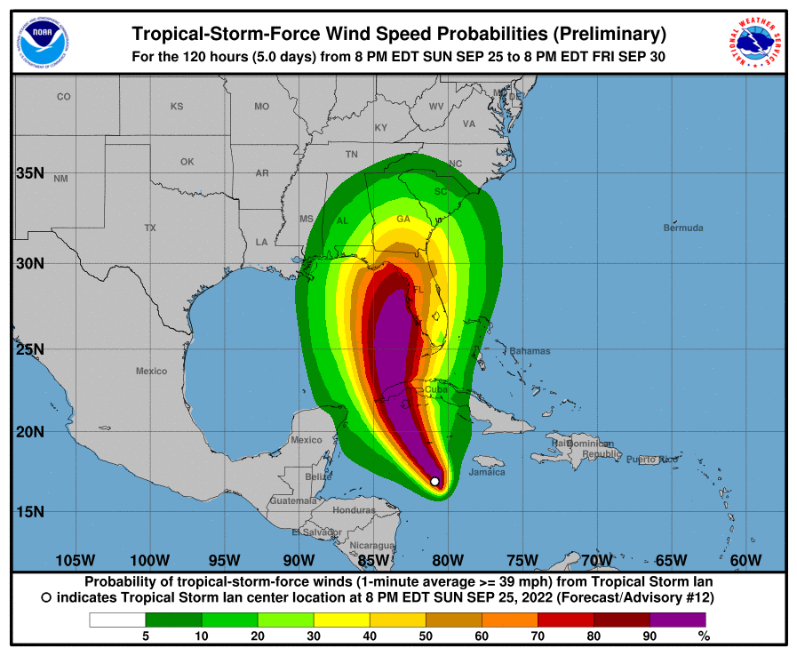 Ts Ian Update The Florida Keys Now Under A Tropical Storm Warning And A
