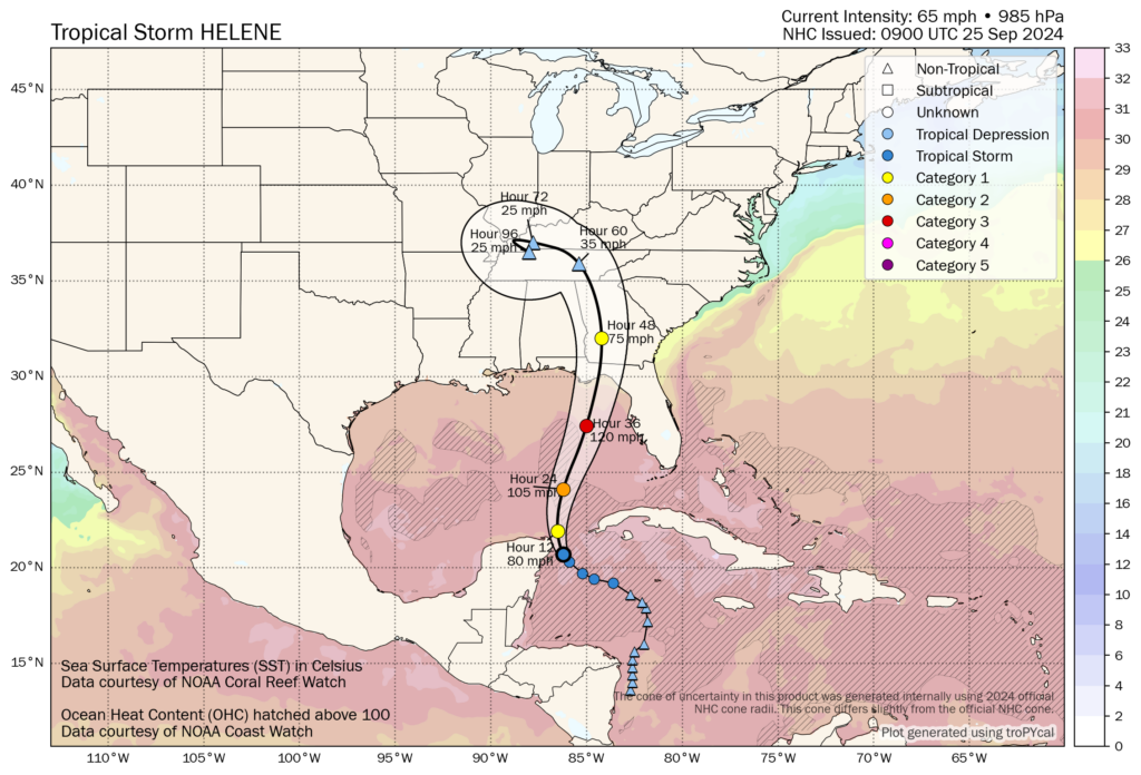 James Spann: Helene to make landfall Thursday evening; heaviest rain ...